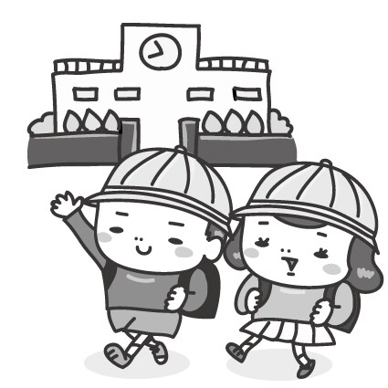白黒カラー学校生活のイラストカット集 Web素材 All About