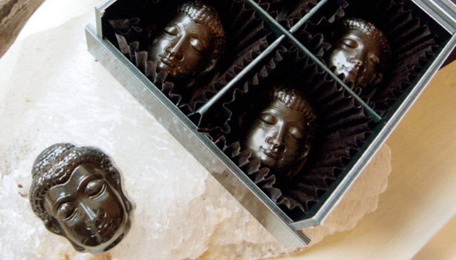 Chocolates Molded into the Head of Buddha | All About Japan
