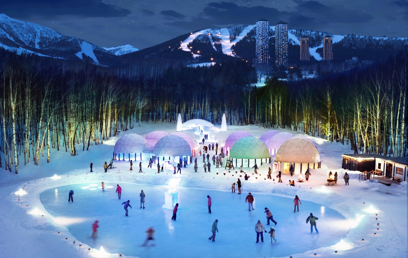 สไลด์ให้สนุกในดินแดนสีขาวโพลน ICE VILLAGE | All About Japan