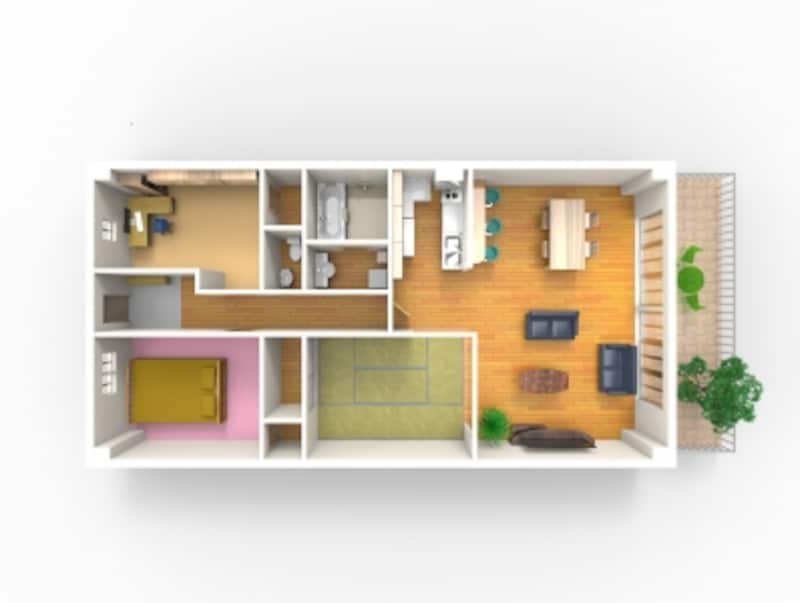 3LDKのマンション間取り例 4人家族の住まい方 [マンション物件選びのポイント] All About