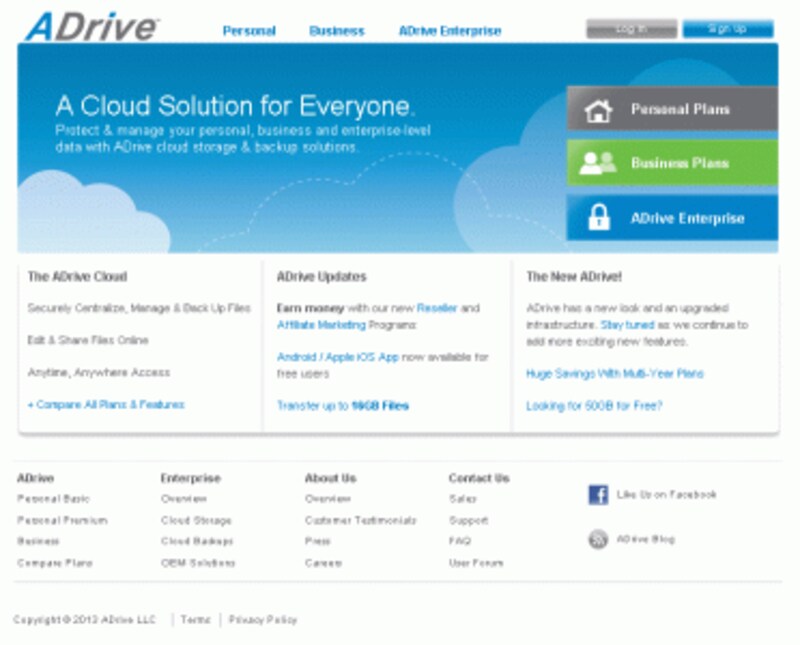 ADriveなら数GBのファイルもアップロード可能 [クラウドコンピューティング] All About